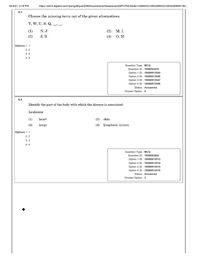 Cucet Msc 2021 Exam Que Paper | PDF | Multiple Choice | Methodology