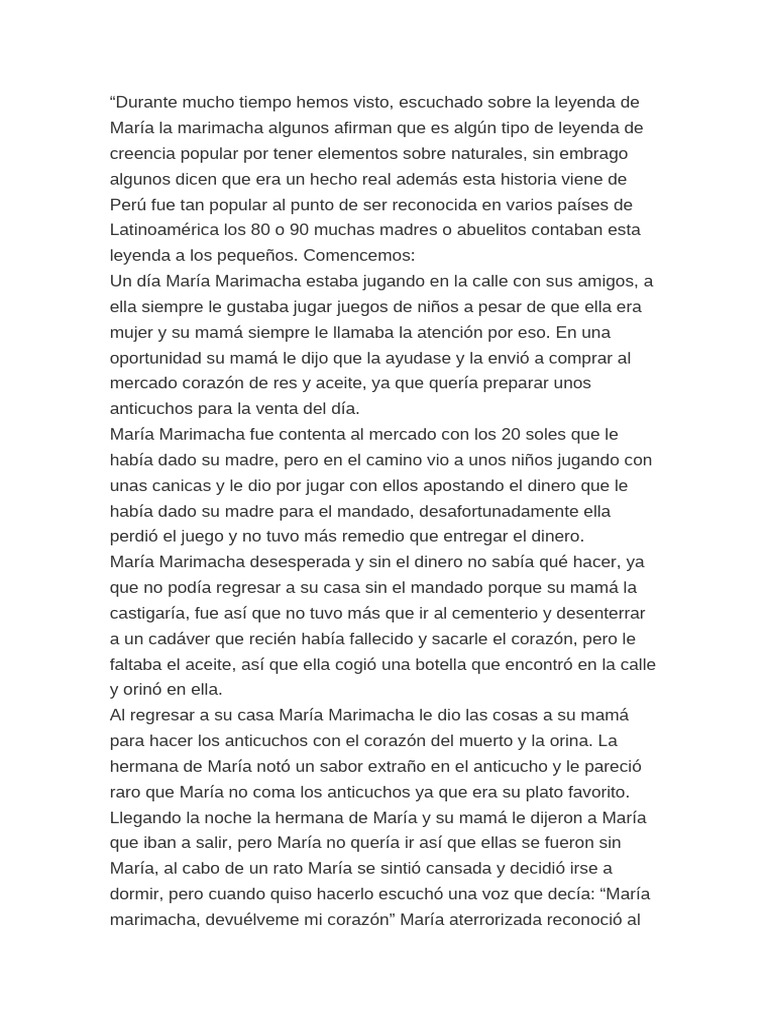María Marimacha. | PDF