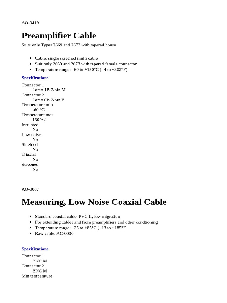 Cables | PDF