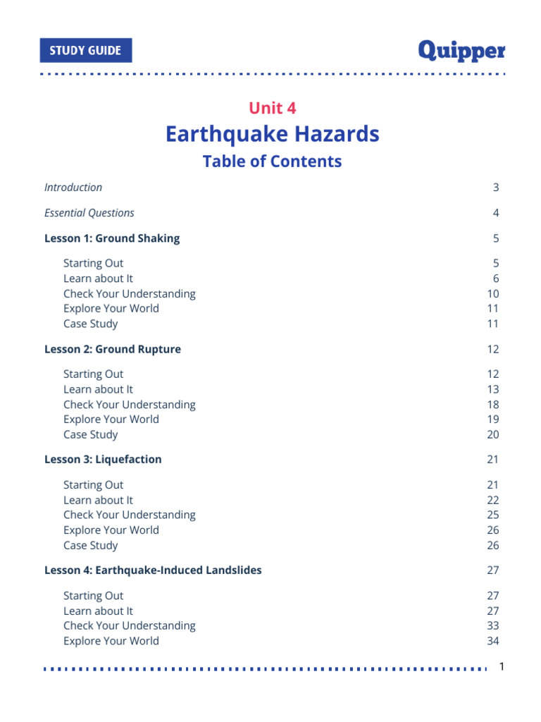 DRRR Unit 4 Earthquake Hazards LESSON 1 | PDF | Earthquakes | Waves