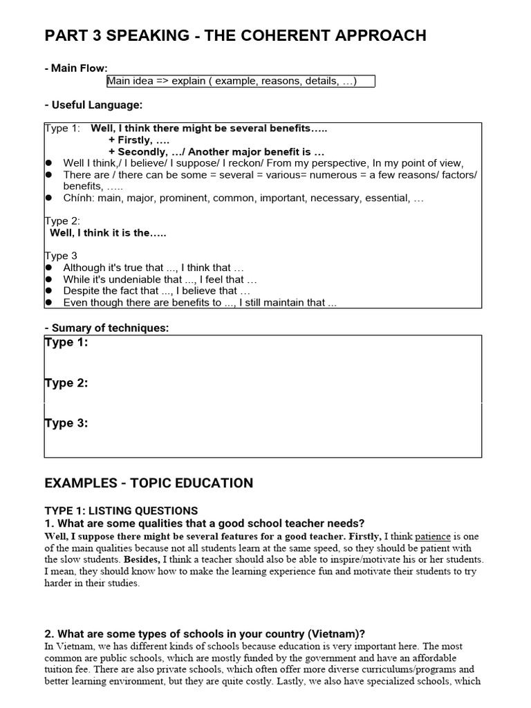 Coherent Speaking Techniques for Education | PDF | Schools | Artificial ...
