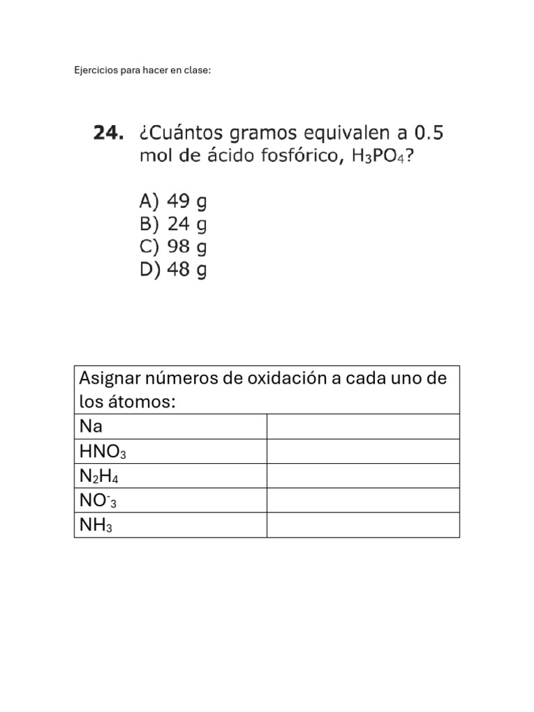 Ejercicios para Clase1 | PDF