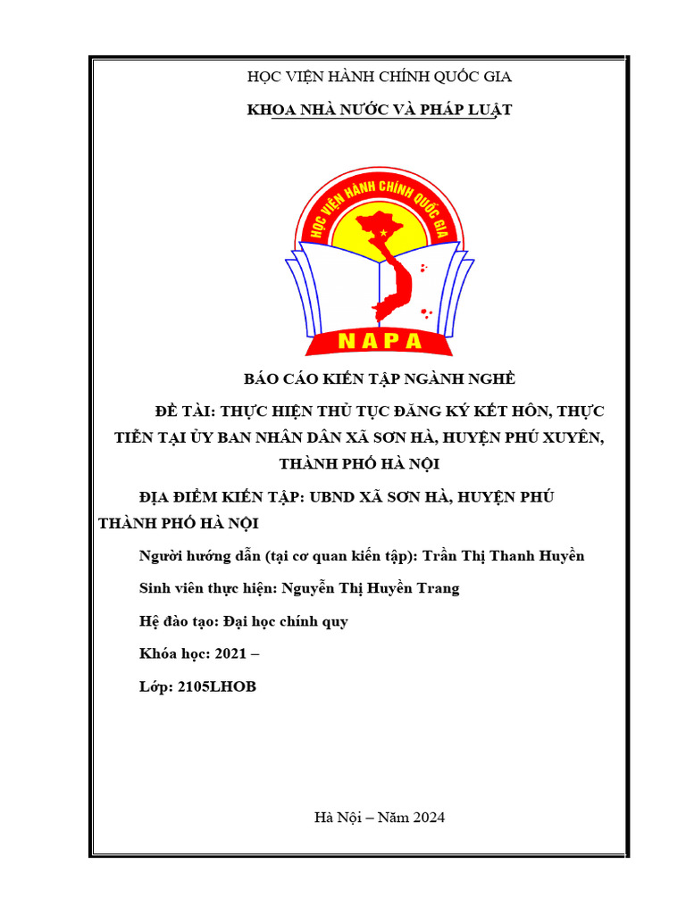 Nguyen Thi Huyen Trang - 2105LHOB062 - BCKT | PDF