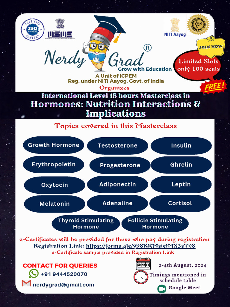 Masterclass-15 Hours in Hormones - Nutrition Interactions ...