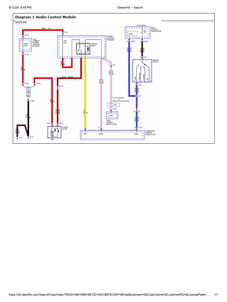 Diagram 1 Audio Control Module | PDF