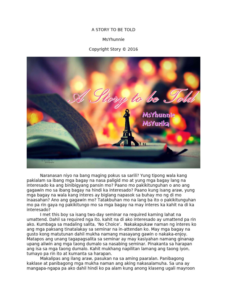 A Story To Be Told | PDF