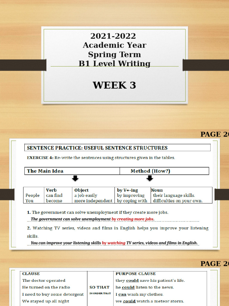 2021-2022 Spring Term B1 Writing Week.3 | PDF | Verb | Sugar Substitute