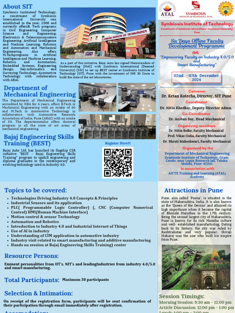 Symbiosis FDP Brochure Industry 40 - 241119 - 160719 | PDF | Engineering | Computing