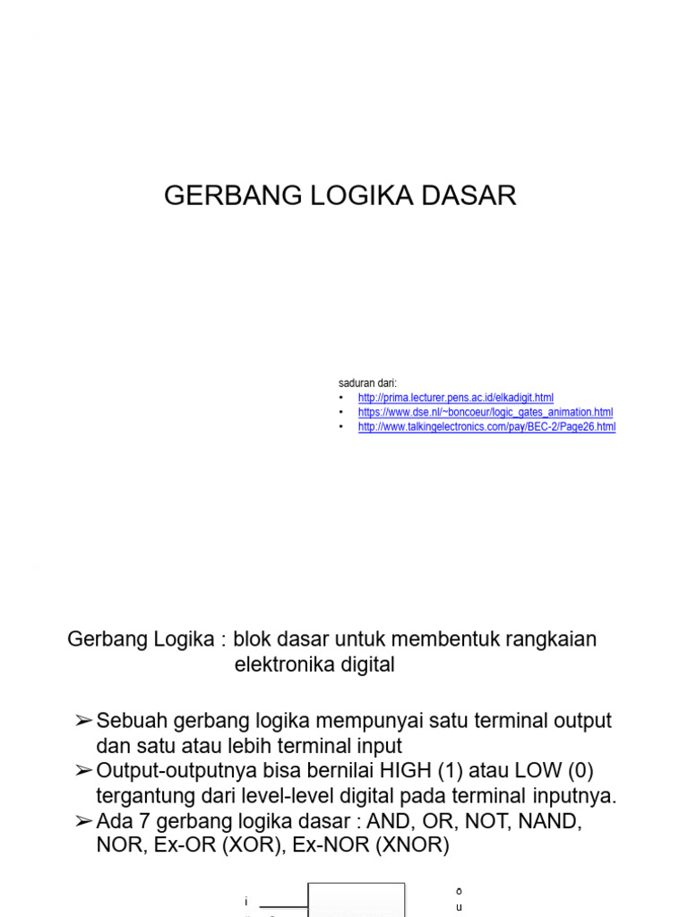 3 - Gerbang Logika Dasar | PDF
