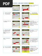 School Year 2024-25 Calendar | PDF | Schools | Academic Term
