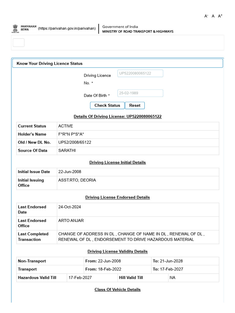 DL STATUS | PDF | Driver's License | Justice