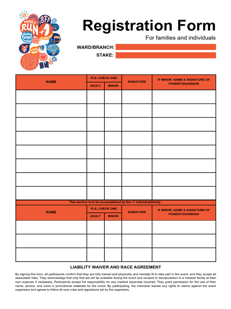 BFF 2024 Registration Form Editable 1 | PDF
