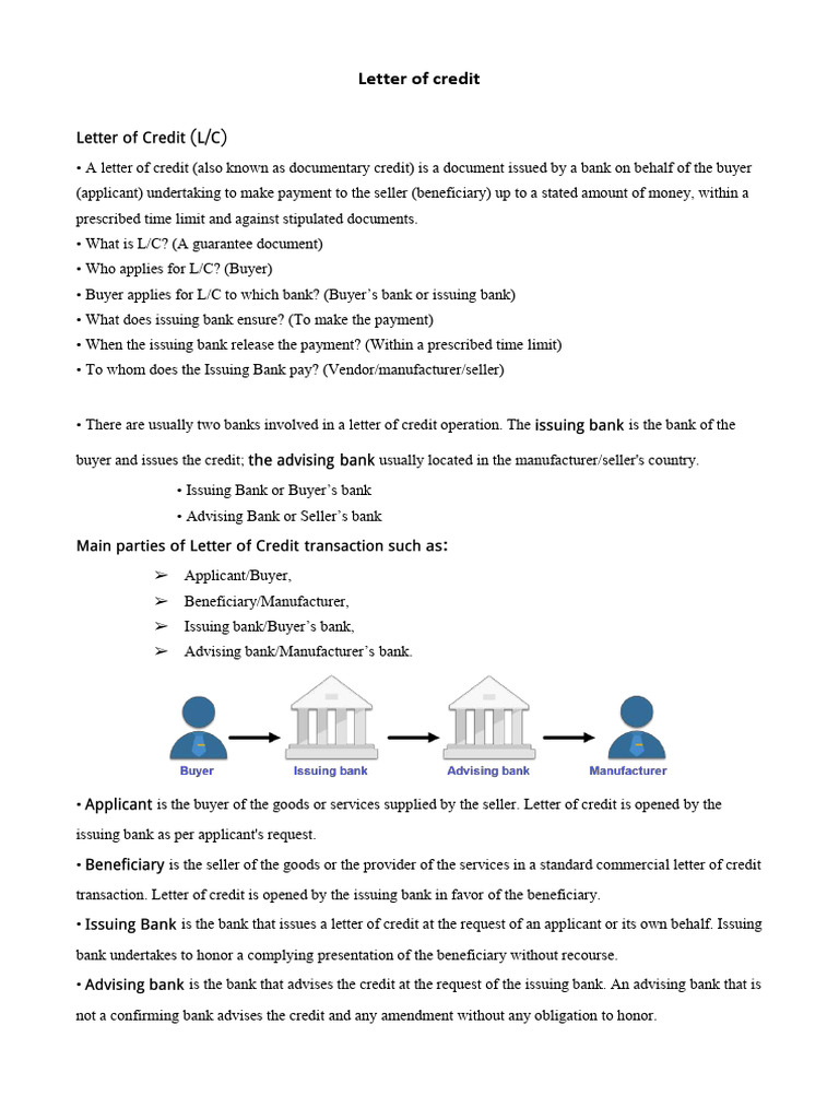 Letter of credit-1 | PDF | Letter Of Credit | Bill Of Lading