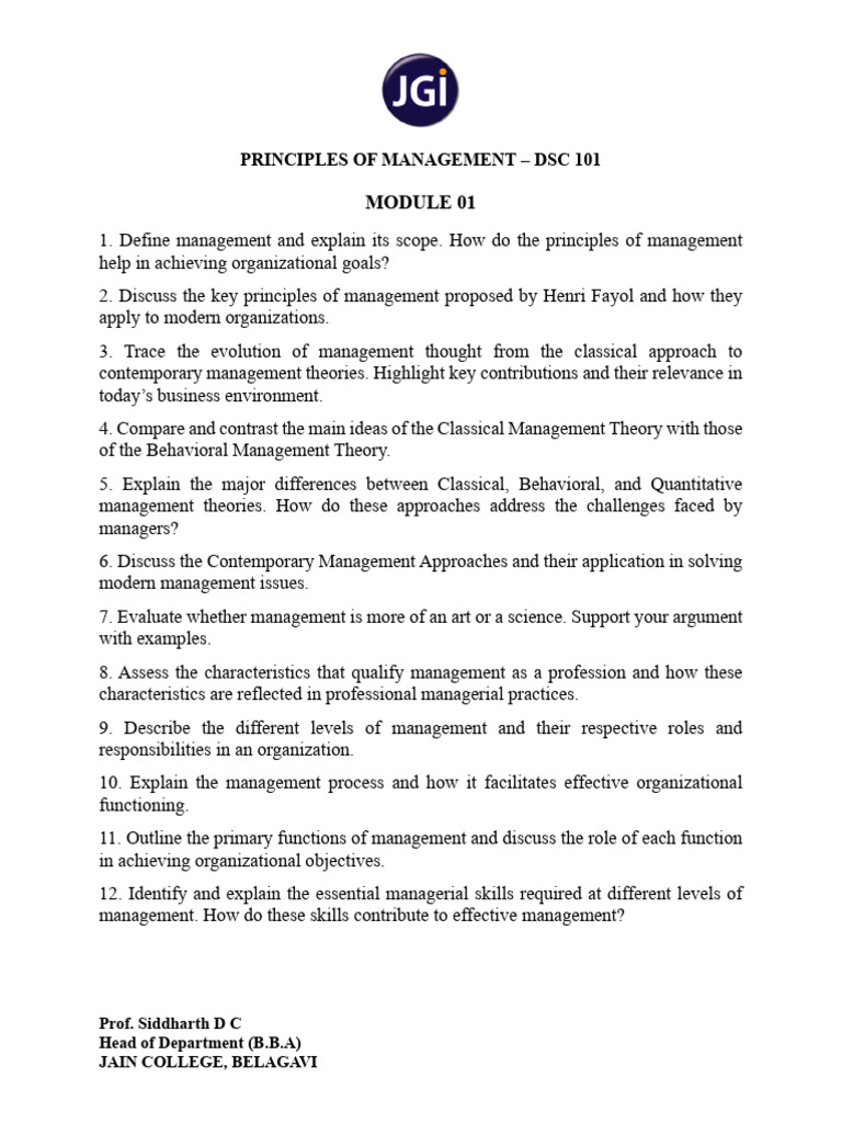 Principles of Management - Assignment | PDF | Corporate Social ...
