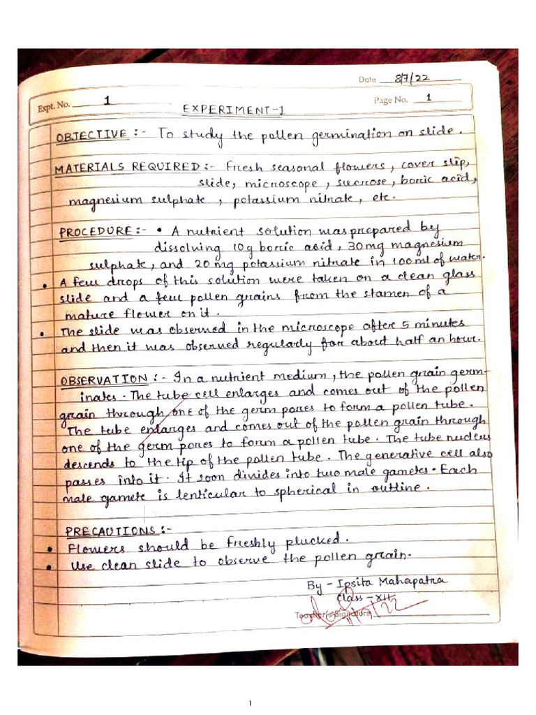 12 Biology Practical | PDF