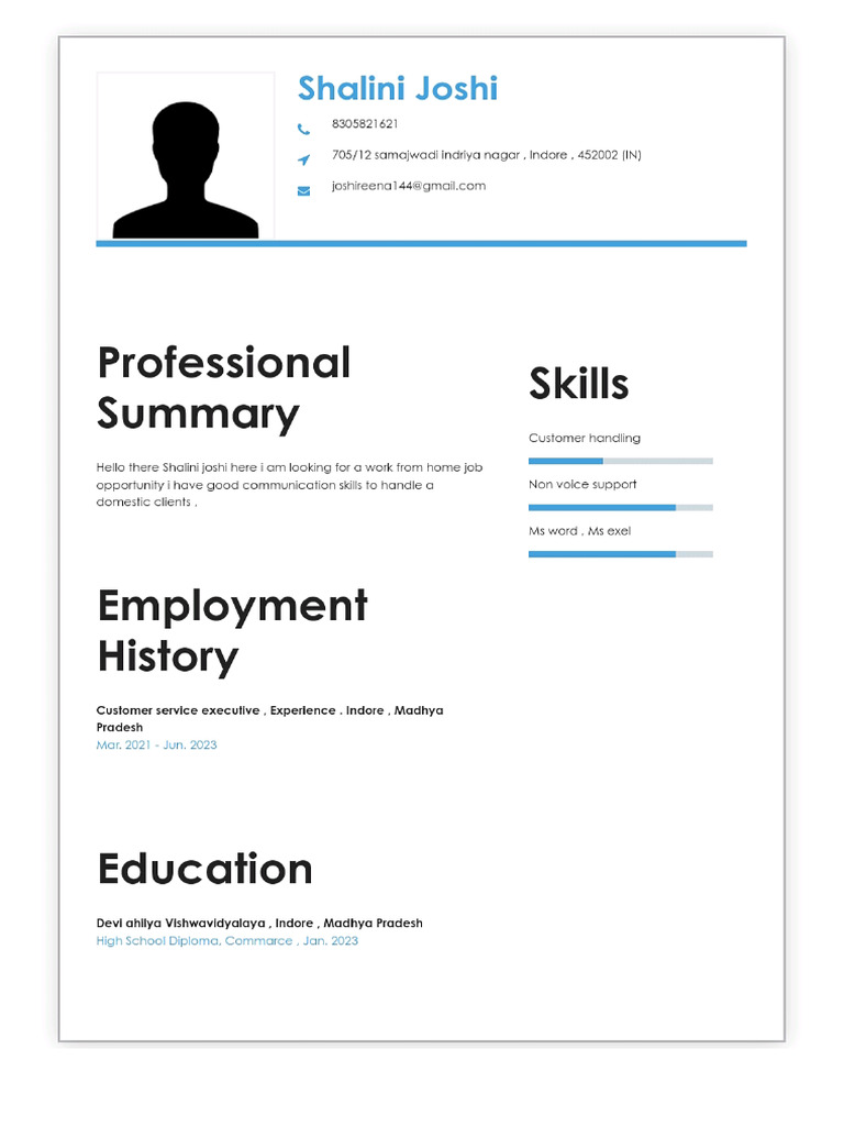 Shalini Joshi Resume | PDF Shalini Joshi Resume | PDF