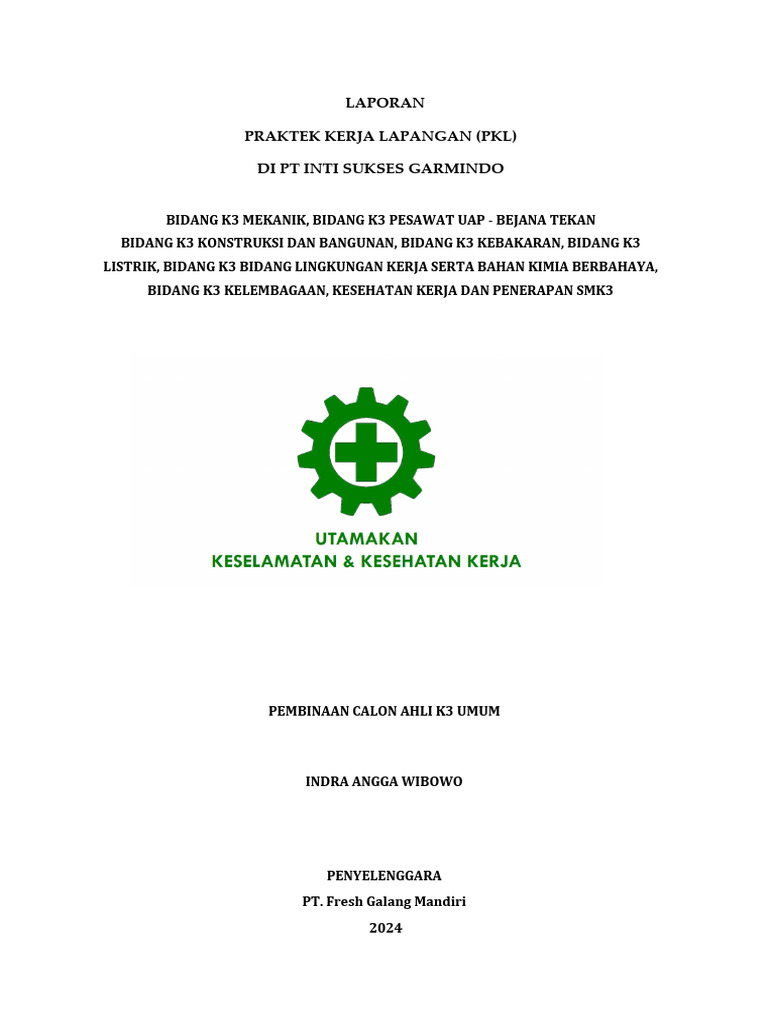 Indra Angga Wibowo Laporan Individu PKL AK3U | PDF