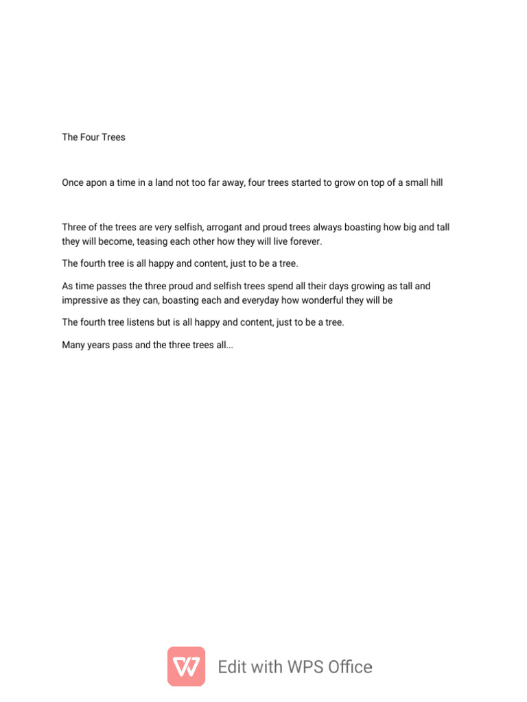 The Four Trees-WPS Office | PDF