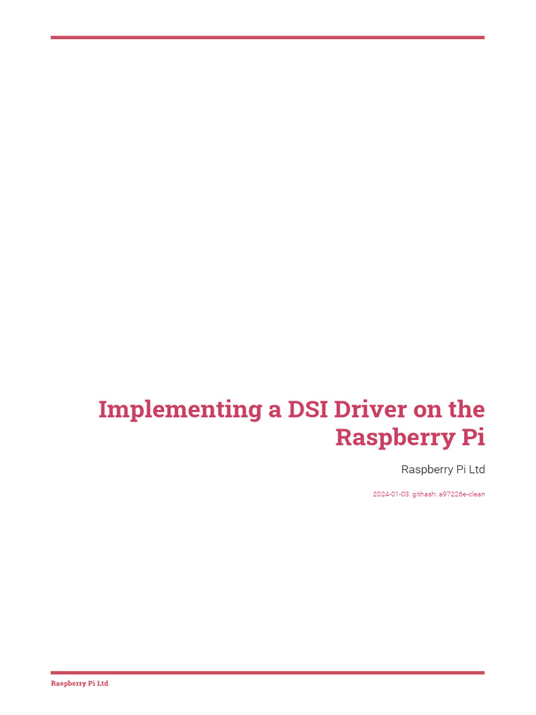 Using A DSI Display | PDF | Device Driver | Raspberry Pi