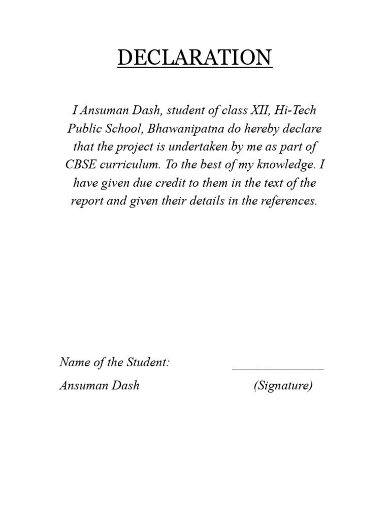 Declaration | PDF