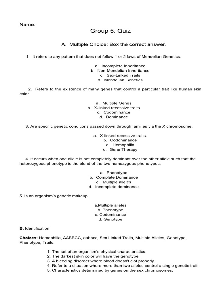 Group 5 - Quiz | PDF