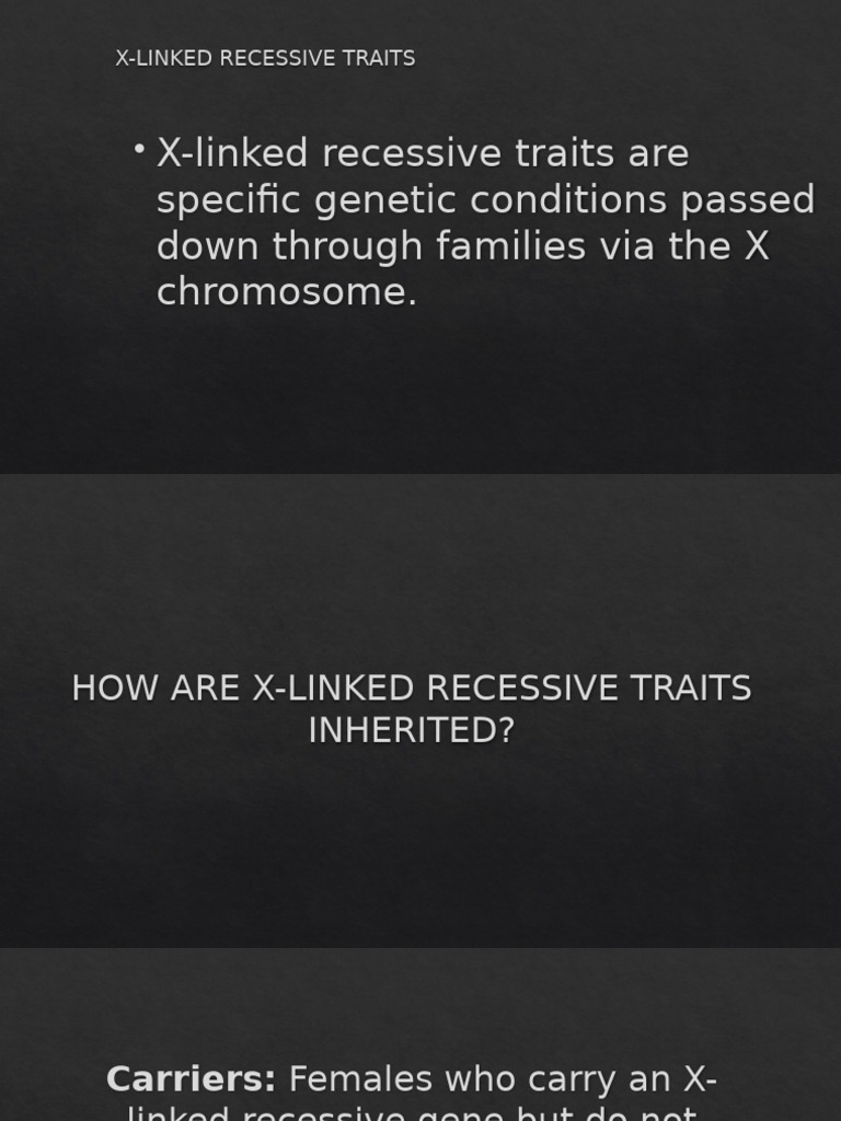 Understanding X-Linked Recessive Traits | PDF