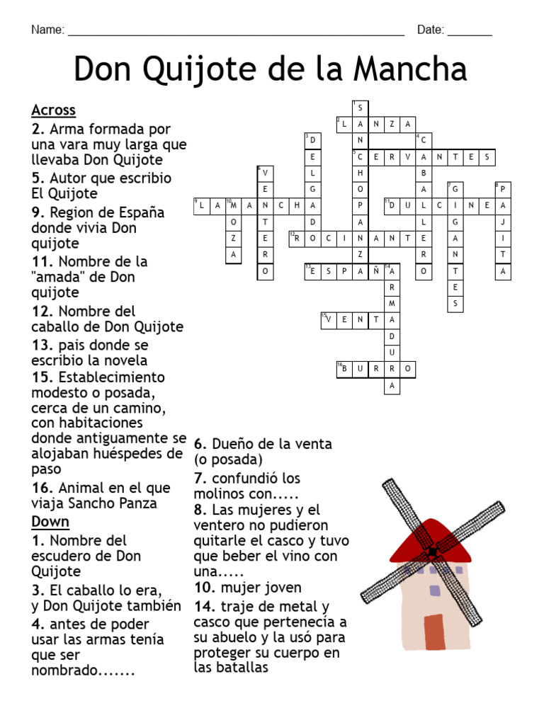 Don_Quijote_de_la_Mancha_answer_key | PDF | Don Quijote