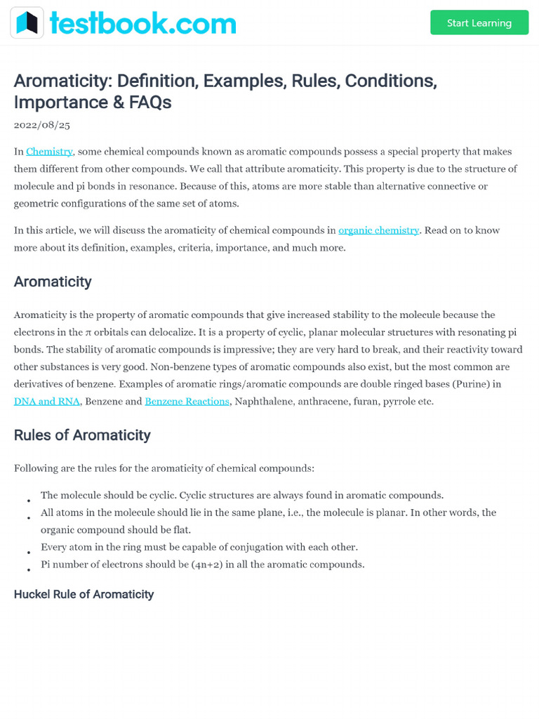 Chemistry Aromaticity c9df5239 | PDF