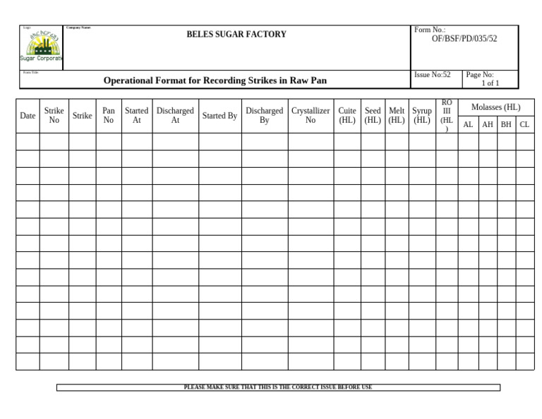 of BSF Raw Pan Strikes Recording Format | PDF