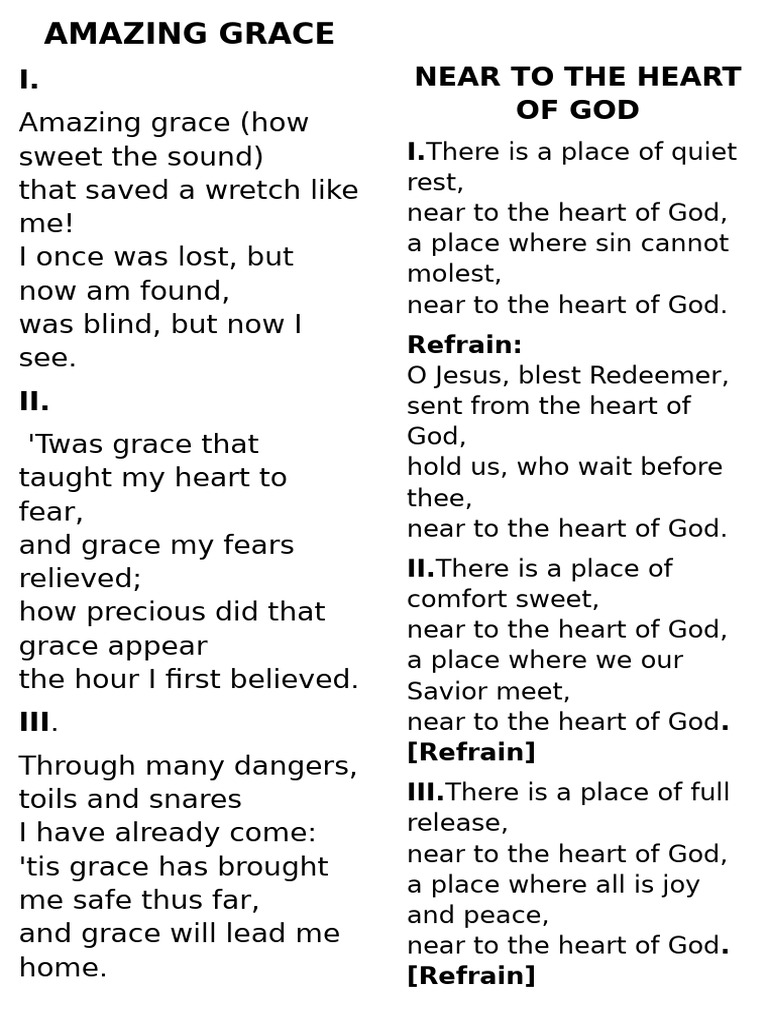 AMAZING GRACE | PDF | Amazing Grace | Theology