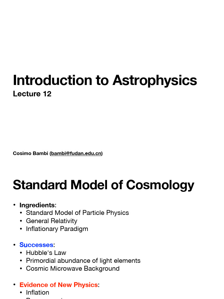 Lecture 12 | PDF | Physical Sciences | Astrophysics