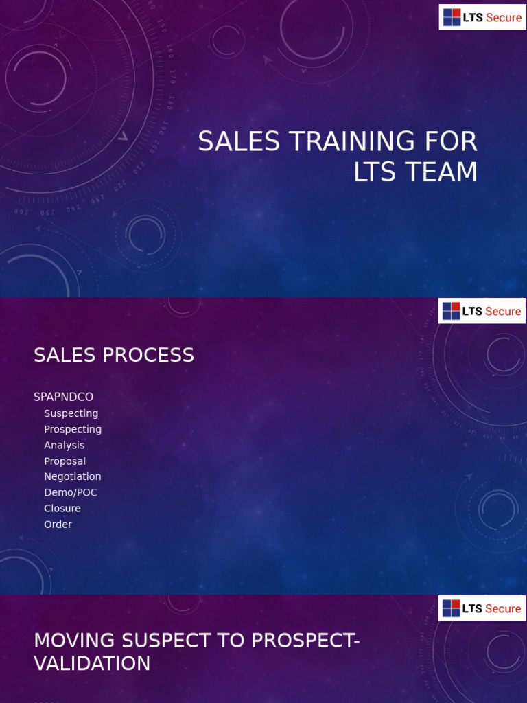 Sales Training For LTS Team | PDF