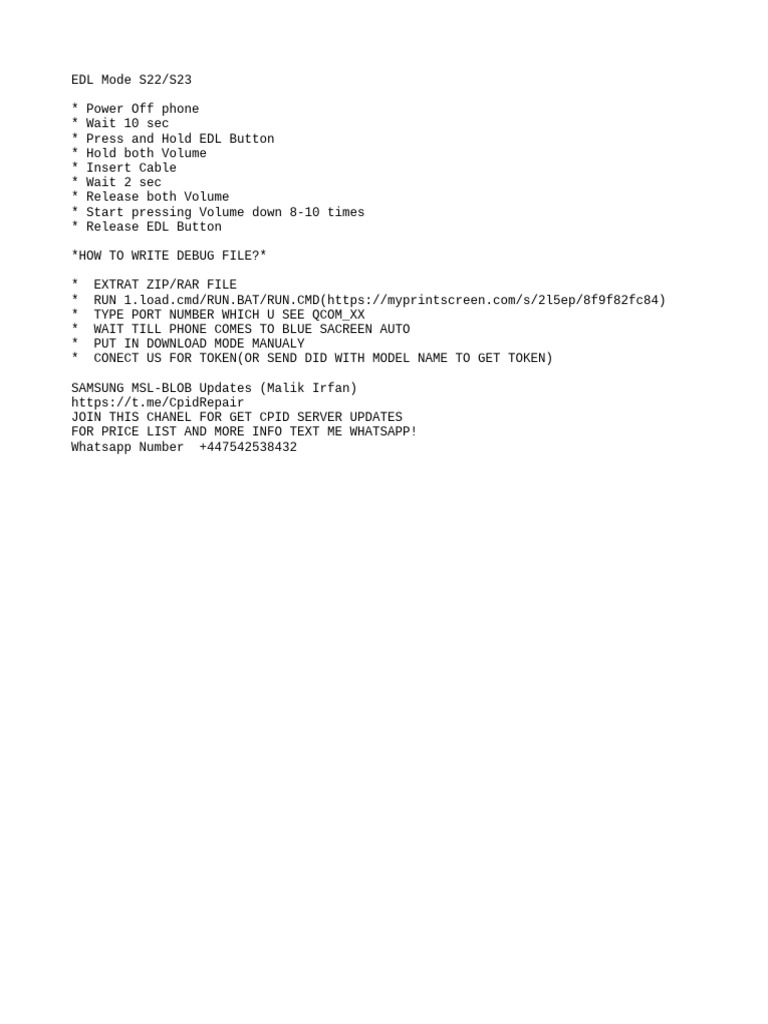 2.how To Enter in Edl Mode & How To Write Debug | PDF