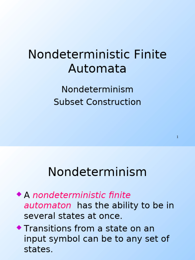 Ch 2 Part 2 - Non-Deterministic Finite Automata | PDF | Theoretical ... Ch 2 Part 2 - Non-Deterministic Finite Automata | PDF | Theoretical ...