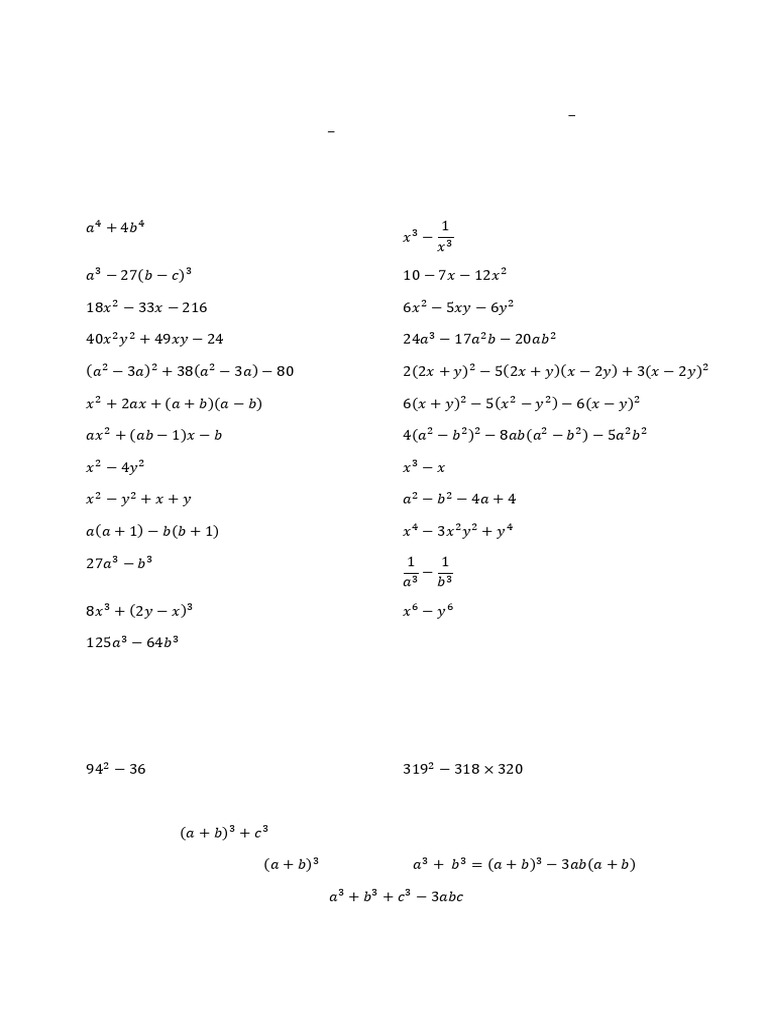 Problem Sheet 1 - Factorization | PDF