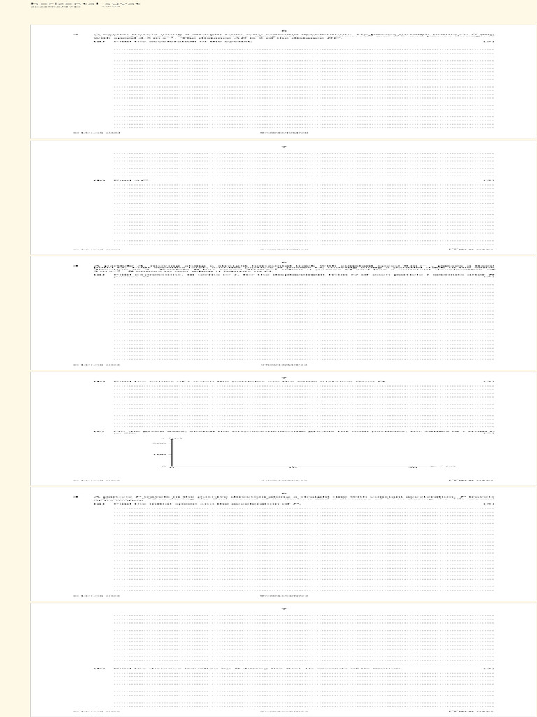 Horizontal Suvat | PDF