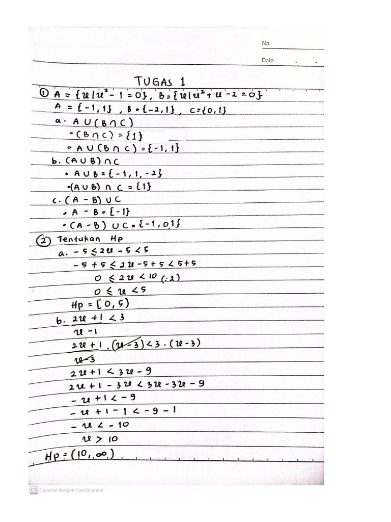 Kumpulan Tugas Kalkulus I | PDF