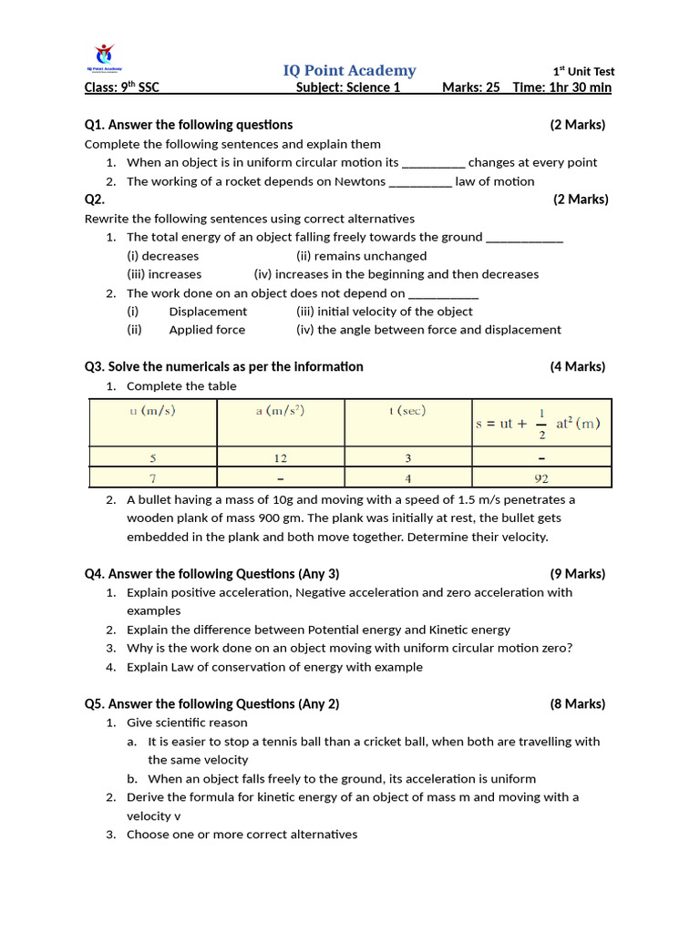 Science 1 Chap 1&2 | PDF | Force | Physical Phenomena