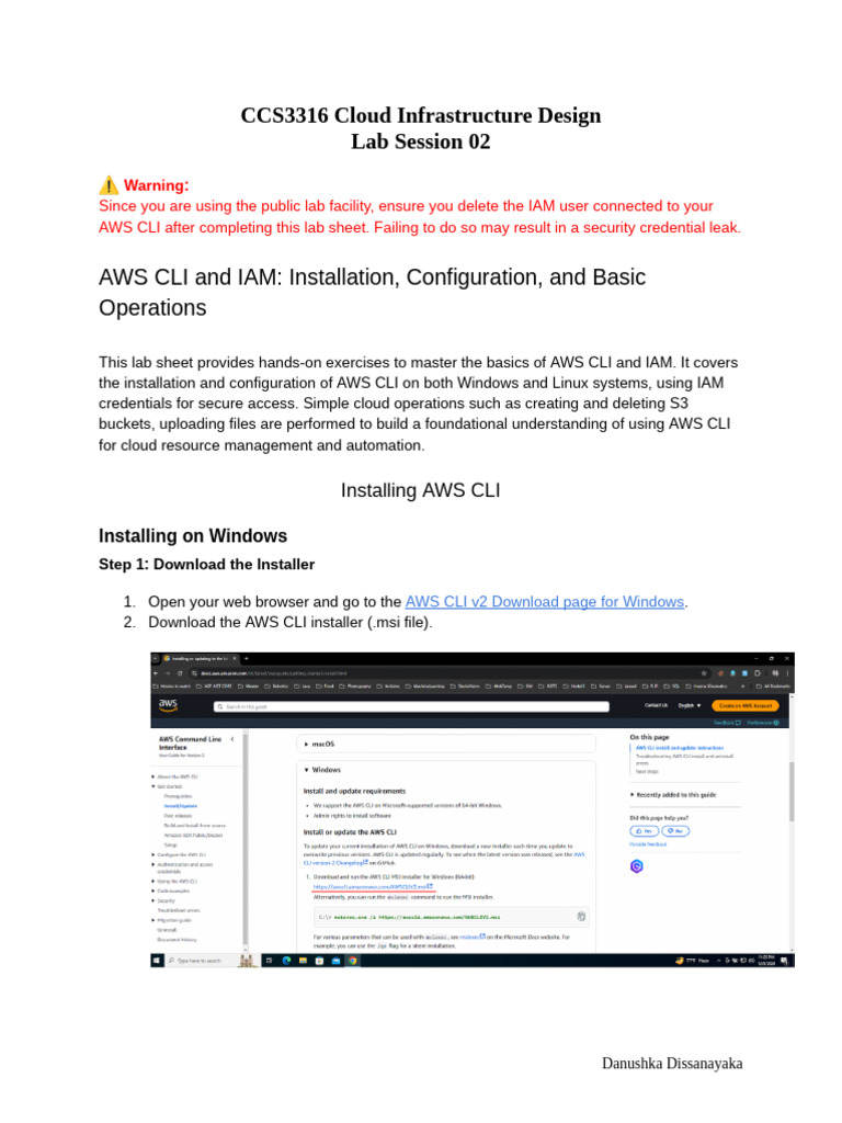 Lab 3 - AWS CLI and IAM | PDF | Command Line Interface | User (Computing)