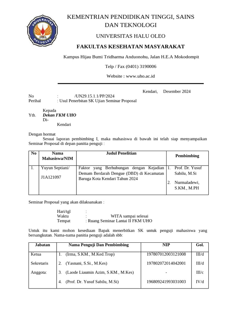 Form Usul SK Proposal | PDF