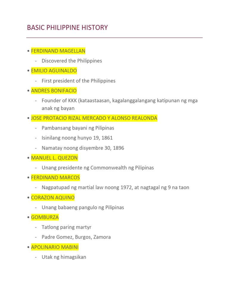 Philippine History Reviewer | PDF