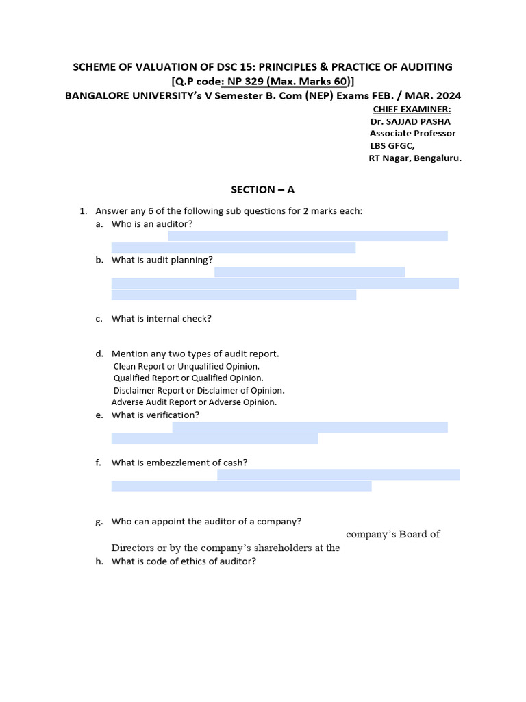 BU PPA Scheme 2024 | PDF | Audit | Legal Liability