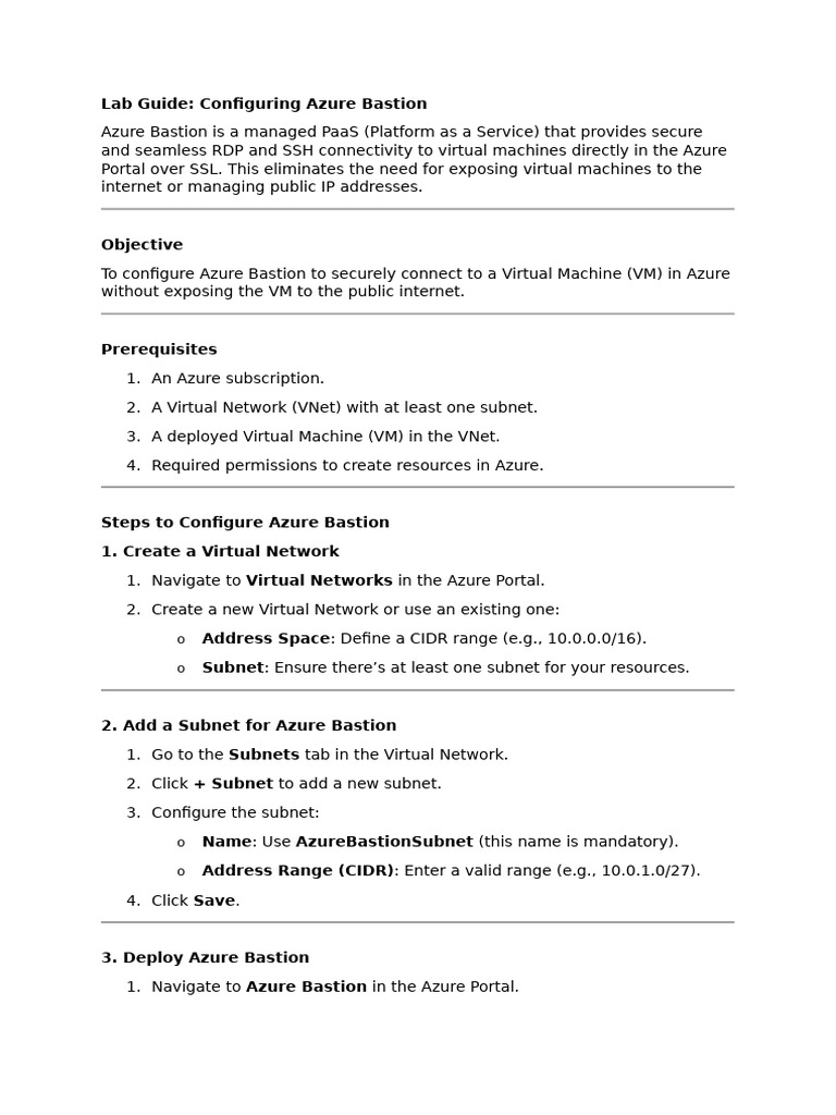 Azure Bastion | PDF | Ip Address | Virtual Machine