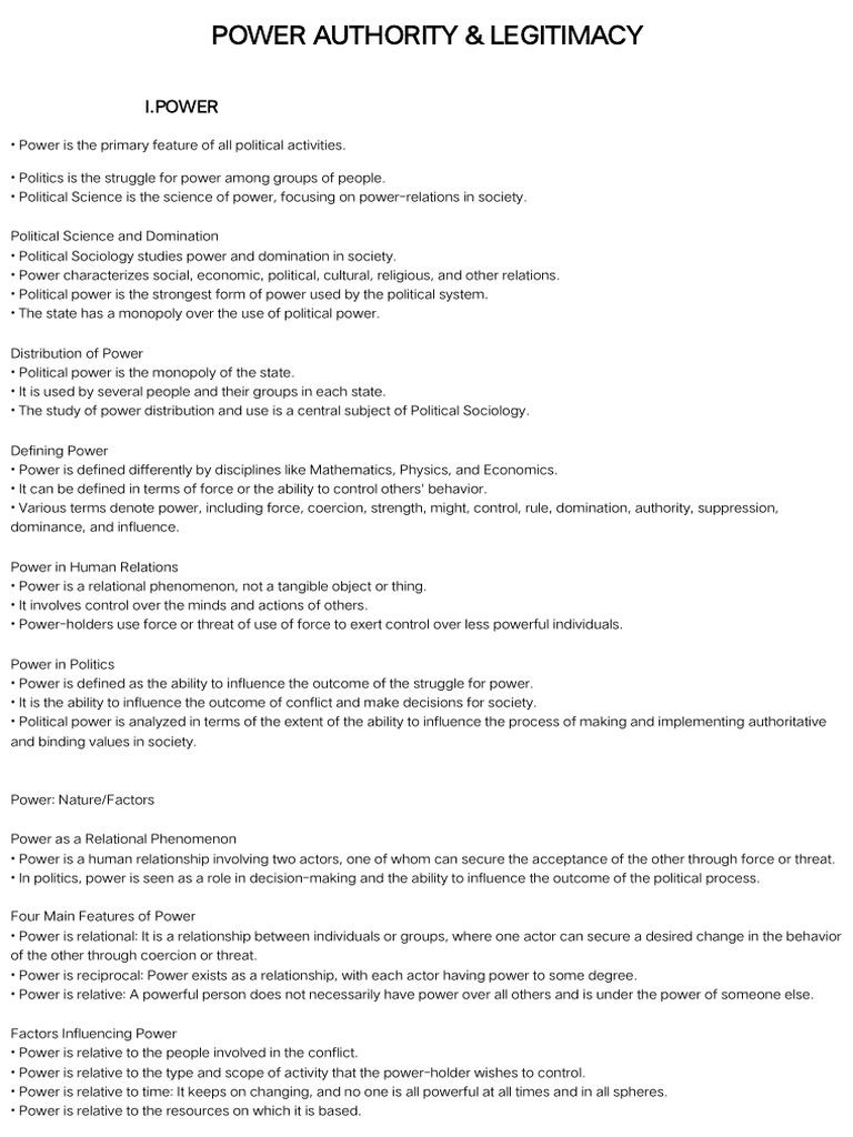 Understanding Power and Authority Dynamics | PDF | Power (Social And ...