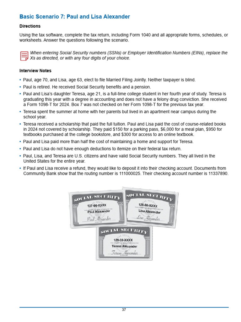 2024_basic_scenario-7 | PDF | Irs Tax Forms | Tax Deduction