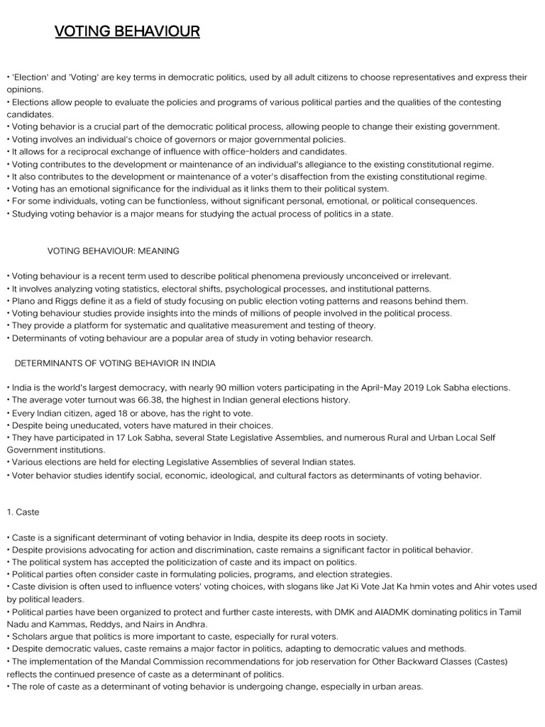 voting | PDF | Voting | Elections