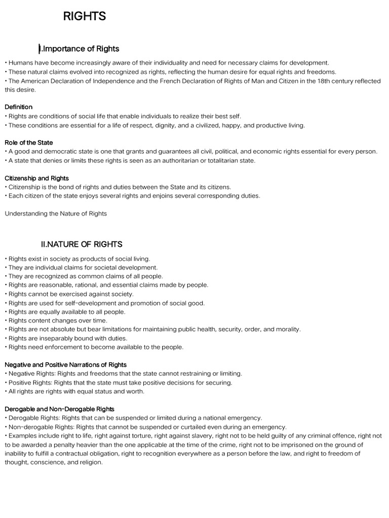 Rights | PDF | Rights | State (Polity)