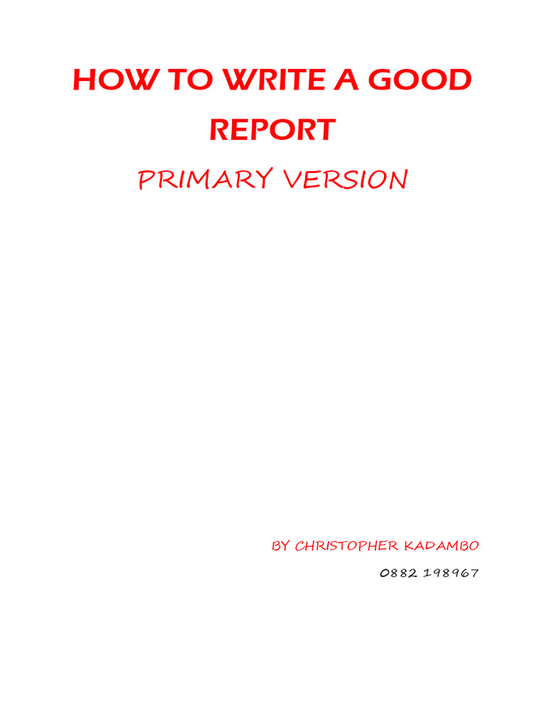 How to Write a Report Effectively | PDF | Syntax | Languages