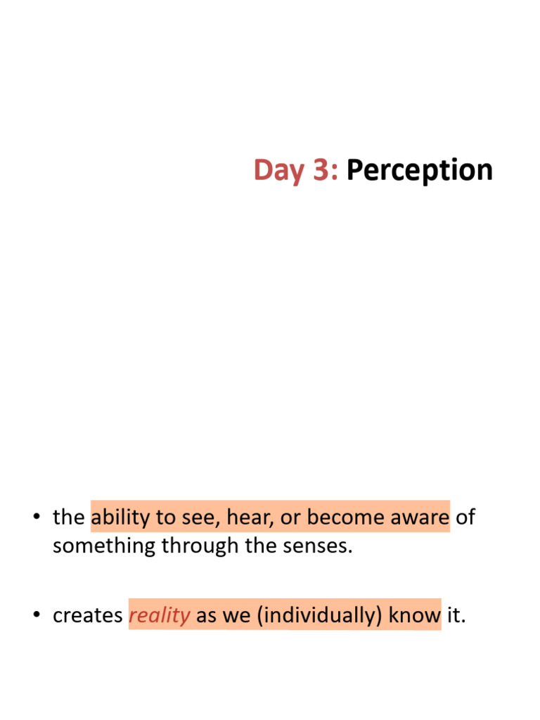 UCMD 2024 Session 3 | PDF | Perception | Senses