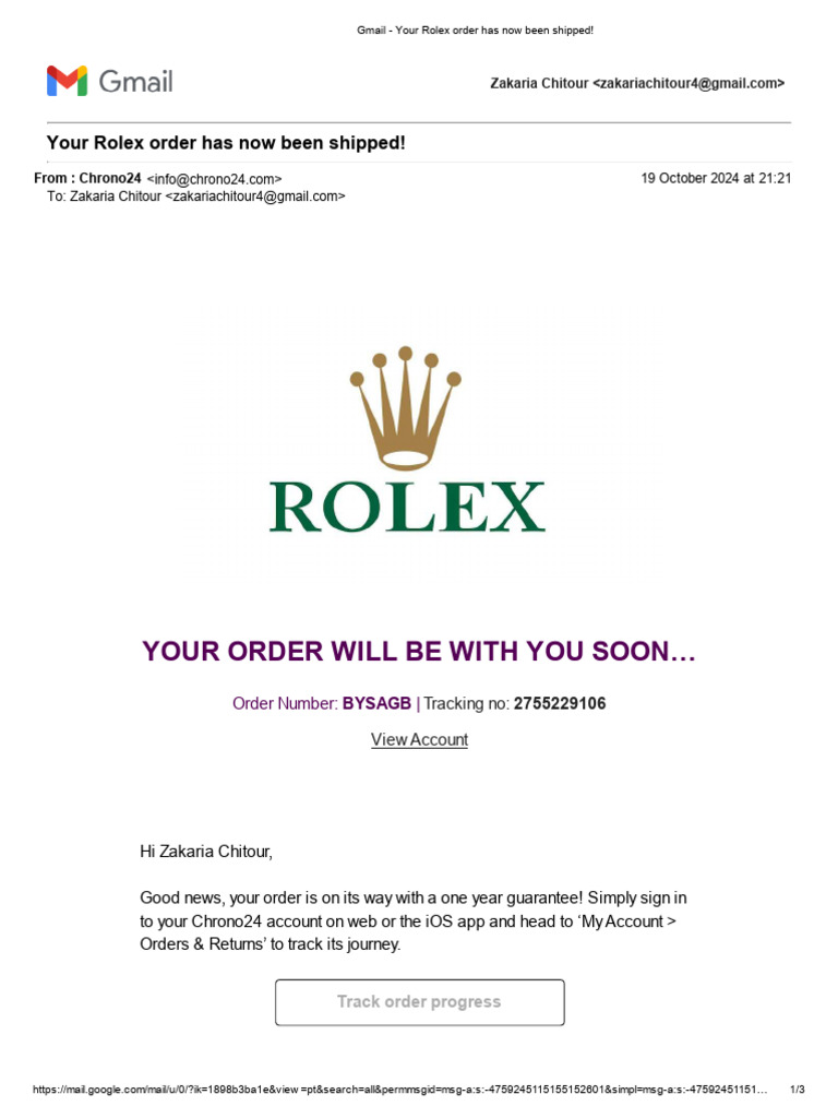 Your Rolex Order is Shipped | PDF | Natural Environment | Climate Change